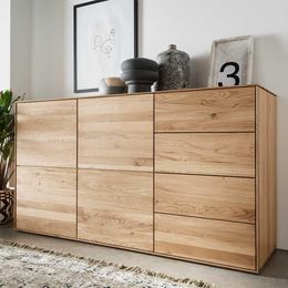 Pharao24.de Schubladensideboard aus Wildeiche Massivholz Soft Close