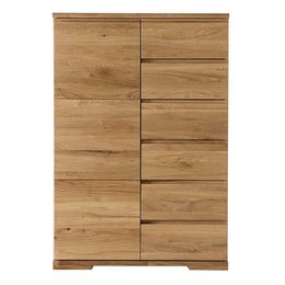 Pharao24.de Wohnzimmer Highboard aus Wildeiche Massivholz ge&ouml;lt Griffmulden