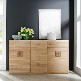 Pharao24.de Wohnzimmer Sideboard aus Eiche Bianco 165 cm