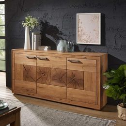 Pharao24.de Wohnzimmer Sideboard aus Wildeiche Massivholz 170 cm
