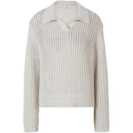 Peter Hahn - Polo-Pullover, beige, Gr. 44 / L - Baumwolle