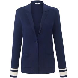 Peter Hahn - Strickblazer, blau, Gr. 40 / M - Baumwolle