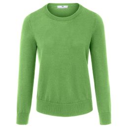 Peter Hahn - Rundhals-Pullover aus 100% SUPIMA -Baumwolle, gr&uuml;n, Gr. 44 / L - Baumwolle