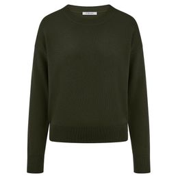 Peter Hahn - Rundhals-Pullover, gr&uuml;n, Gr. 36 / S - Schurwolle