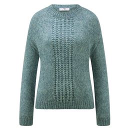 Peter Hahn - Rundhals-Pullover, gr&uuml;n, Gr. 38 / S - Wolle