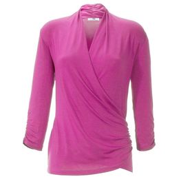 Peter Hahn - V-Shirt mit 3/4 Arm, pink, Gr. 46 / L