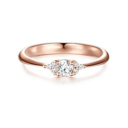 Trilani Ring Damen Gr&ouml;&szlig;e 49 rosegold / transparent