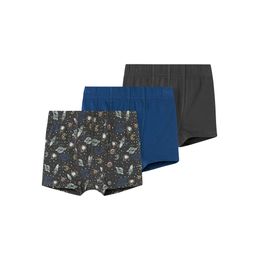 name it Boxershorts 'Iron Space' Jungen Gr&ouml;&szlig;e 110 hellblau / dunkelblau / gelb / anthrazit