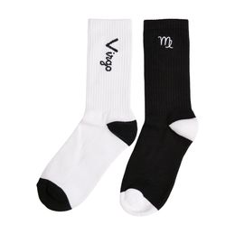 Mister Tee Socken 'Zodiac' Damen Gr&ouml;&szlig;e 43/46 schwarz / wei&szlig;