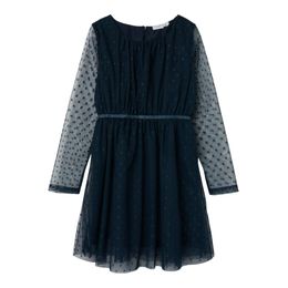 name it Kleid 'NKFVabos' M&auml;dchen Gr&ouml;&szlig;e 110 rauchblau / nachtblau