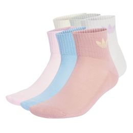 adidas originals Socken 'Mid Ankle 6 Pairs' Damen Gr&ouml;&szlig;e 40/42 hellbeige / hellblau / grau / wei&szlig;