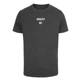 Mister Tee T-Shirt 'Absolutely Not' Herren Gr&ouml;&szlig;e L dunkelgrau / wei&szlig;