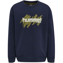Hummel Sportsweatshirt 'Jarrie' Jungen Gr&ouml;&szlig;e 116 dunkelblau / zitronengelb / wei&szlig;