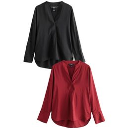 next Bluse Damen Gr&ouml;&szlig;e XXXL karminrot / schwarz