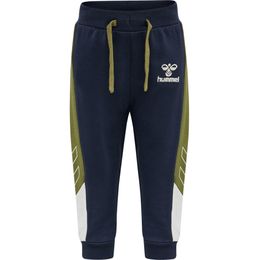 Hummel Sporthose 'FINN' Jungen Gr&ouml;&szlig;e 92 blau / gr&uuml;n / wei&szlig;