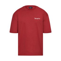 Dropsize T-Shirt Herren Gr&ouml;&szlig;e L blutrot / wei&szlig;