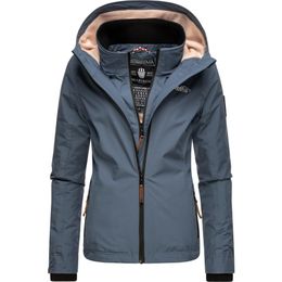 Marikoo Jacke 'Erdbeere' Damen Gr&ouml;&szlig;e L beige / taubenblau / schwarz