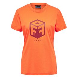 Hummel Sportshirt 'Offgrid' Damen Gr&ouml;&szlig;e L orange / dunkelrot