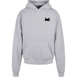 Merchcode Sweatshirt 'Halloween - Cat' Herren Gr&ouml;&szlig;e M hellgrau / schwarz