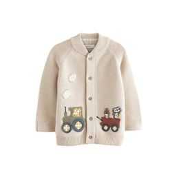 next Strickjacke Jungen Gr&ouml;&szlig;e 68 beige / mischfarben
