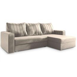 MASSENO Ecksofa mit Schlaffunktion Carl beige Ma&szlig;e (cm): B: 236 H: 85 &raquo; M&ouml;bel Kraft