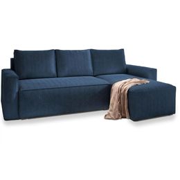 MASSENO Ecksofa mit Schlaffunktion Potaro blau Ma&szlig;e (cm): B: 230 H: 85 &raquo; M&ouml;bel Kraft