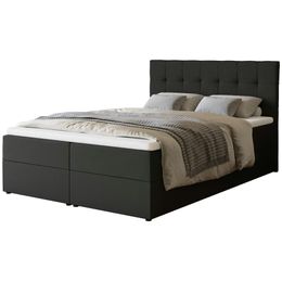 M&ouml;bel Kraft Boxbett mit Stauraum und Topper schwarz Ma&szlig;e (cm): B: 140 H: 102 &raquo; M&ouml;bel Kraft