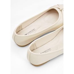 bonprix Komfort-Ballerinas in bequemer Weite, beige, Vegan