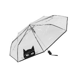 Susino Taschenschirm "Cat" in Transparent/ Schwarz - &Oslash; 98 cm - 63% | Damen-regenschirme