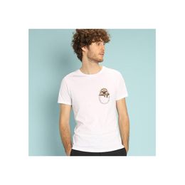 WOOOP Shirt "Pocket Sloth" in Wei&szlig; - 57% | Gr&ouml;&szlig;e XL | Herren-plussize