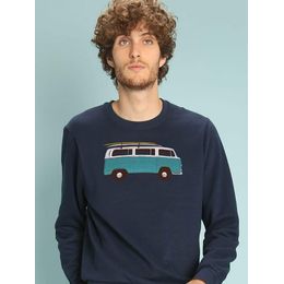WOOOP Sweatshirt "Blue Van" in Dunkelblau - 54% | Gr&ouml;&szlig;e XS | Herren-plussize