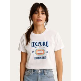 WOOOP Shirt "Oxford Universite Running" in Wei&szlig; - 57% | Gr&ouml;&szlig;e S | Damen-tops