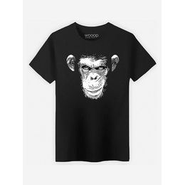 WOOOP Shirt "Evil Monkey" in Schwarz - 60% | Gr&ouml;&szlig;e M | Herren-plussize