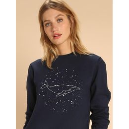 WOOOP Sweatshirt "Whale Constellation" in Dunkelblau - 56% | Gr&ouml;&szlig;e L | Damen-sweatshirts-jacken