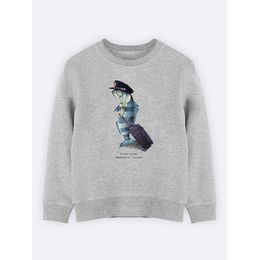 WOOOP Sweatshirt "Bag Pilot" in Grau - 59% | Gr&ouml;&szlig;e 104 | Kinder-sweatshirts-jacken