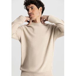 DSTREZZED Pullover in Creme - 74% | Gr&ouml;&szlig;e XXL | Herren-plussize