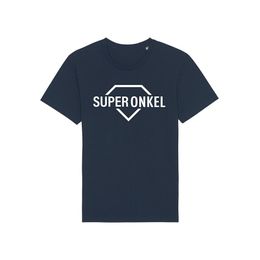 WOOOP Shirt "Superonkel" in Dunkelblau - 62% | Gr&ouml;&szlig;e S | Herren-plussize