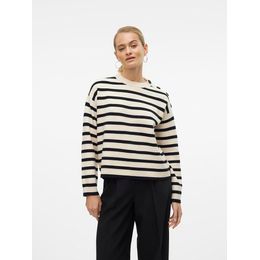 V&eacute;ro Moda Vero Moda Pullover in Wei&szlig;/ Schwarz - 55% | Gr&ouml;&szlig;e L | Damen-pullover-cardigans