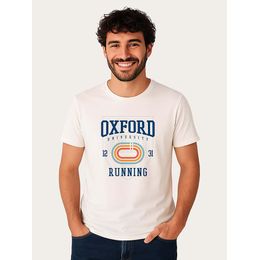 WOOOP Shirt "Oxford Universite Running" in Wei&szlig; - 54% | Gr&ouml;&szlig;e XL | Herren-plussize