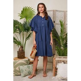 Lin Passion Kleid in Dunkelblau - 74% | Gr&ouml;&szlig;e 40/42 | Damen-kleider
