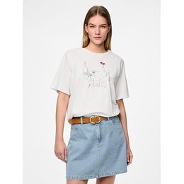 Pieces Shirt "Signe" in Wei&szlig; - 40% | Gr&ouml;&szlig;e L | Damen-tops