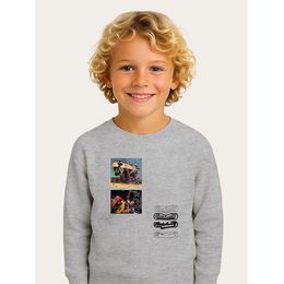 WOOOP Sweatshirt "Skateboard! Magazine Photo" in Grau - 61% | Gr&ouml;&szlig;e 104 | Kinder-sweatshirts-jacken