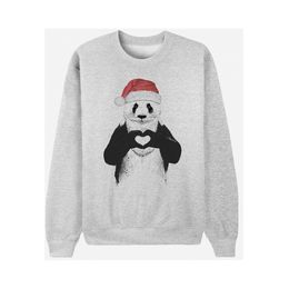 WOOOP Sweatshirt "Santa Panda" in Grau - 56% | Gr&ouml;&szlig;e M | Damen-sweatshirts-jacken