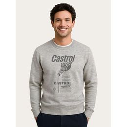 WOOOP Sweatshirt "Castrol Fresh Clean" in Grau - 58% | Gr&ouml;&szlig;e XS | Herren-plussize