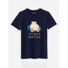 WOOOP Shirt "Power Napper" in Dunkelblau - 62% | Gr&ouml;&szlig;e S | Herren-plussize