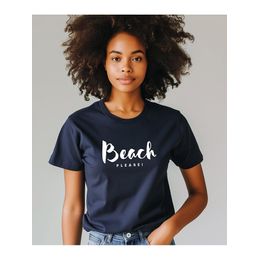 WOOOP Shirt "Beach please" in Dunkelblau - 57% | Gr&ouml;&szlig;e XL | Damen-tops