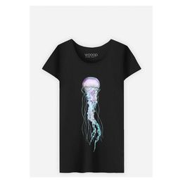 WOOOP Shirt "Space Jelly" in Schwarz - 57% | Gr&ouml;&szlig;e XL | Damen-tops