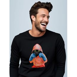 WOOOP Sweatshirt in Schwarz - 58% | Gr&ouml;&szlig;e XL | Herren-plussize