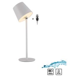 Just Light LED-Tischleuchte "Boteria" in Wei&szlig; - (H)37 x &Oslash; 11 cm - 48% | Tischleuchten