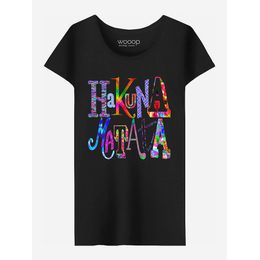 WOOOP Shirt "Hakuna Matata" in Schwarz - 60% | Gr&ouml;&szlig;e S | Damen-tops